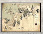 Tangled Map Poster Vintage Disney Movie Poster Classic Disney - Etsy