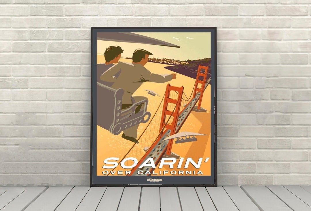 Soarin Over California Poster Disneyland Ride Poster Epcot Poster ...