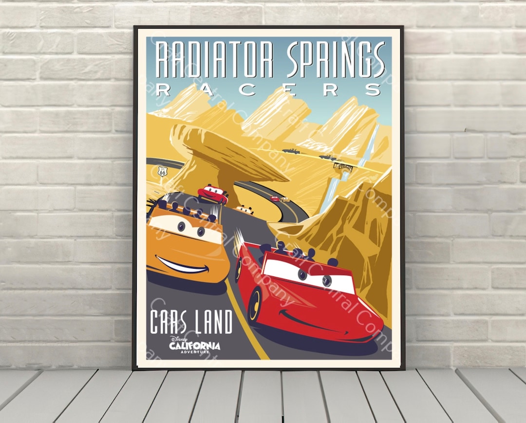 Radiator Springs Racers Poster Disney Attraction Poster Cars Land ...