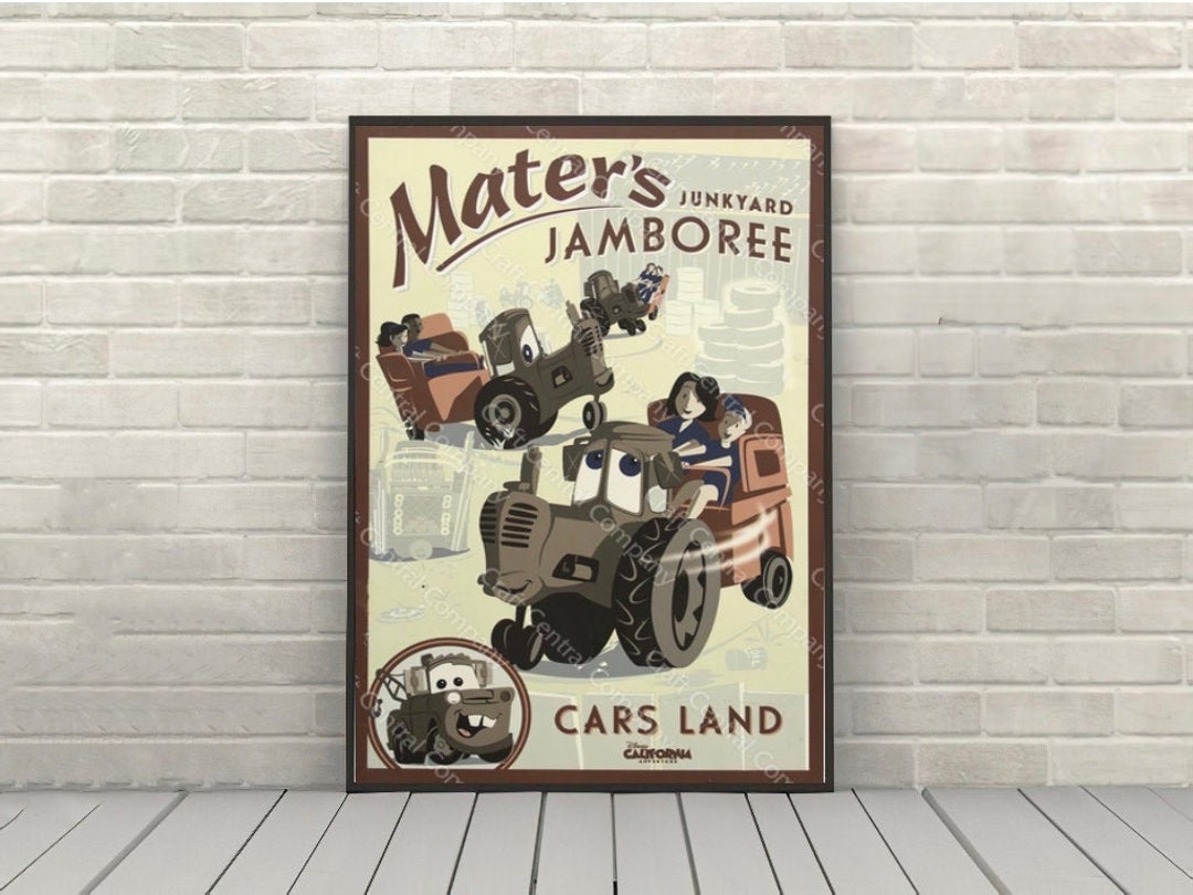 Mater's Junkyard Jamboree Poster Cars Land Poster Disney Attraction ...
