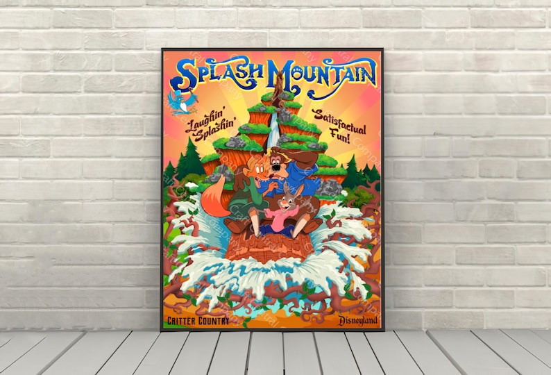 Splash Mountain Poster Critter Country Poster Disney - Etsy