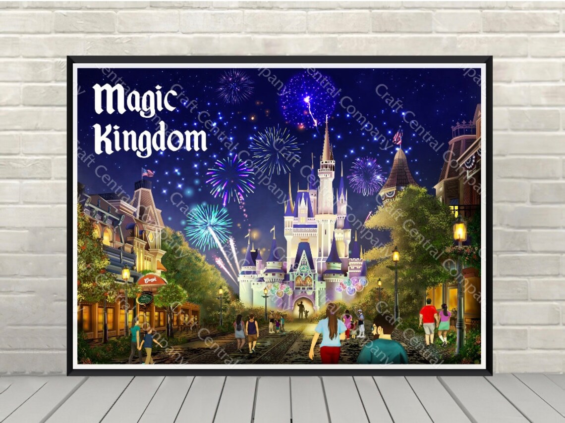 Magic Kingdom Poster Happily Ever After Poster Disney | Etsy