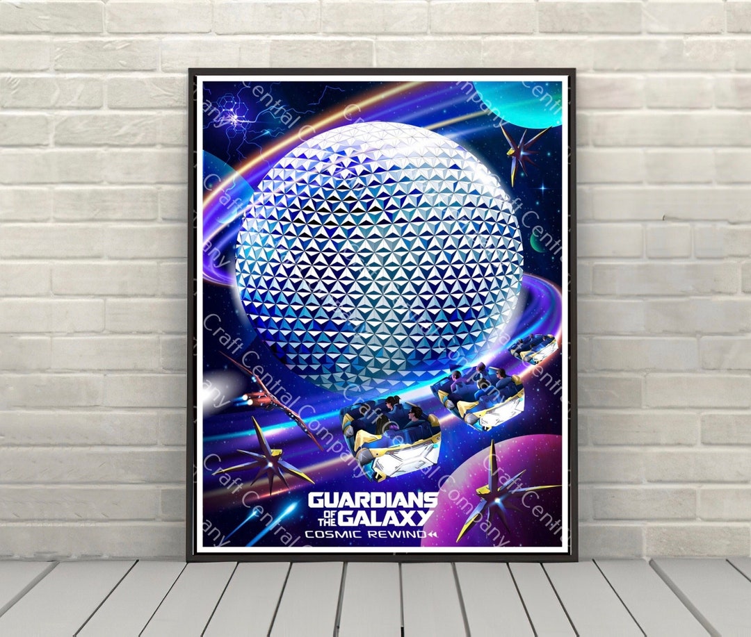 Guardians of the Galaxy Cosmic Rewind Poster Epcot Poster Disney ...