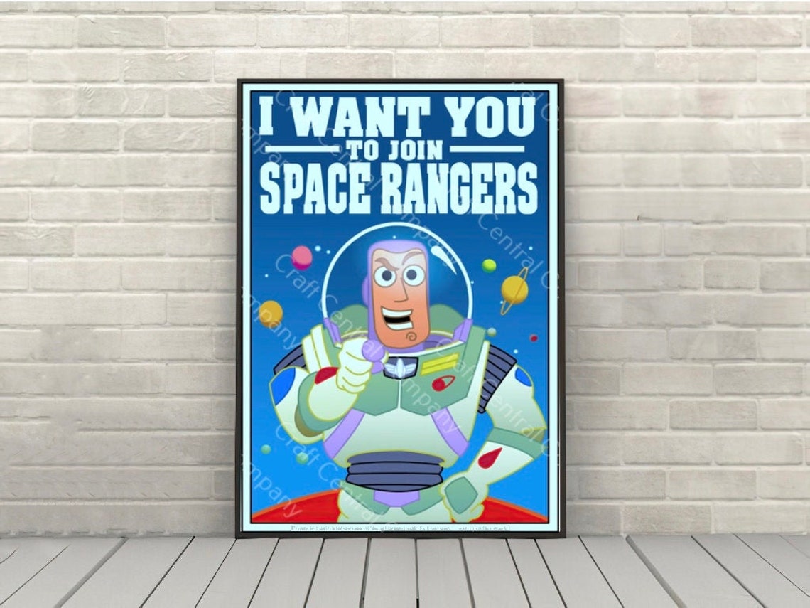 Buzz Lightyear Poster I Want You to Join Space Rangers Poster Disney ...