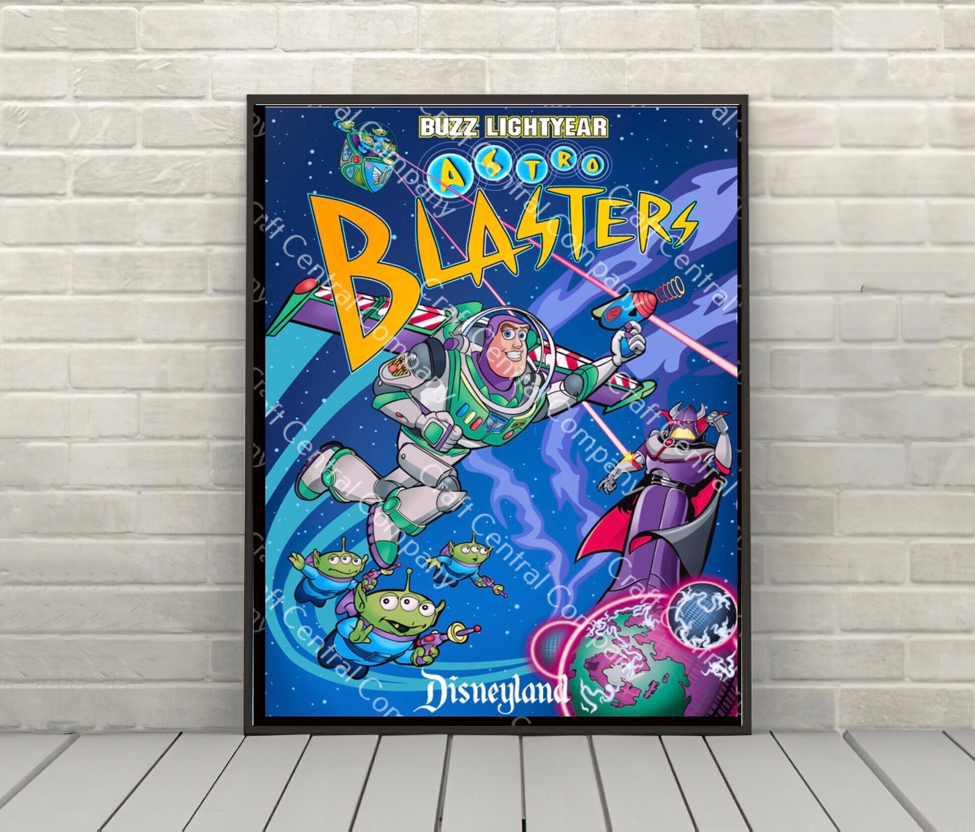 Buzz Lightyear Astro Blaster Poster Disney Attraction Poster - Etsy