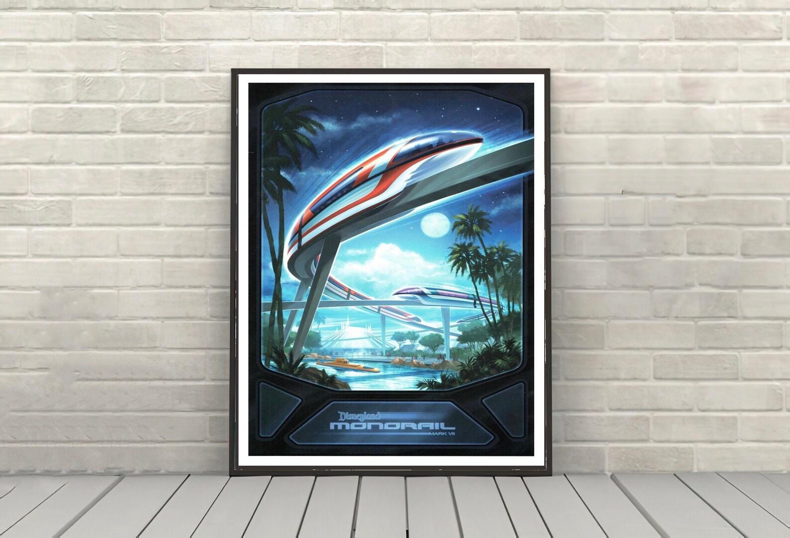 Monorail Poster Disney Attraction poster Disney World Posters | Etsy
