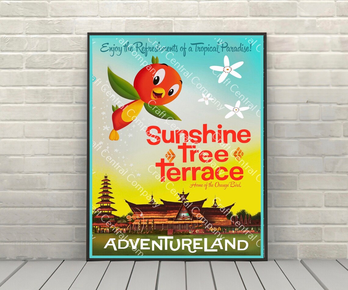 Sunshine Tree Terrace Poster Disney Attraction Poster - Etsy