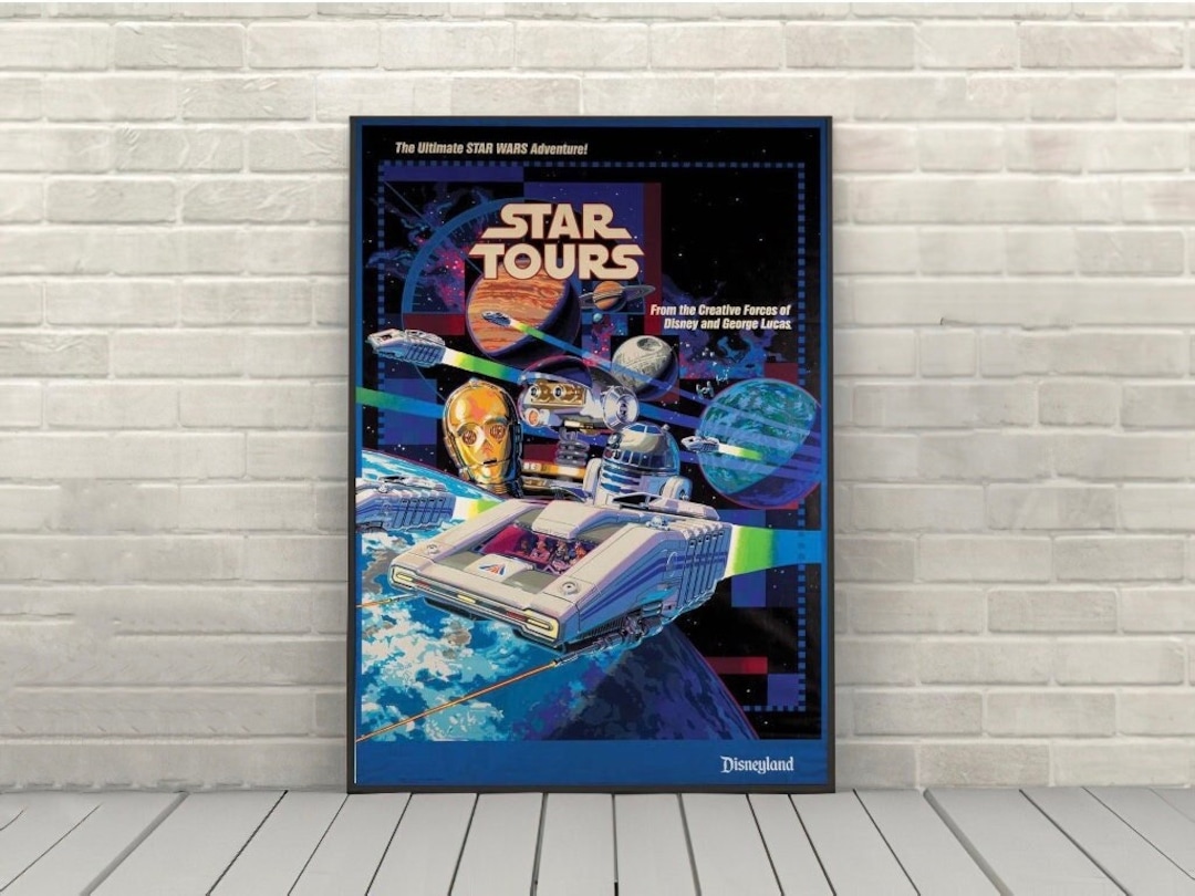 Star Tour Poster Disney Ride Poster Star Wars Poster Disney Attraction ...