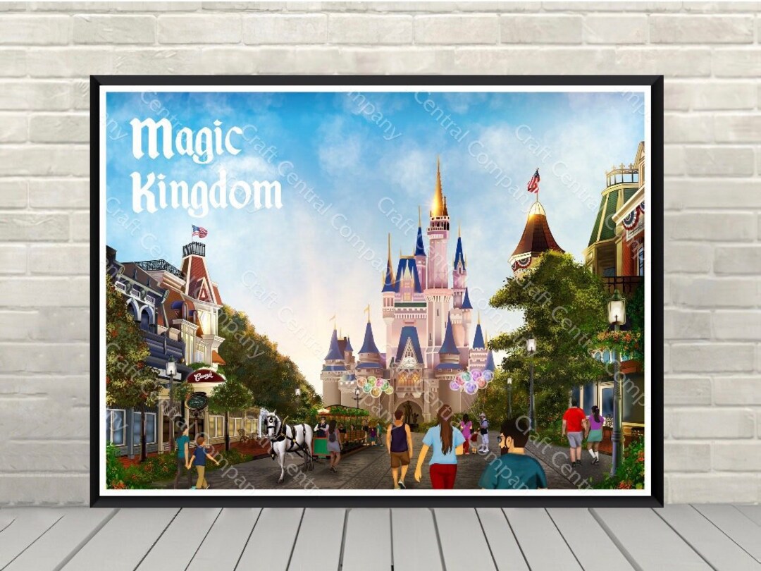 Magic Kingdom Main Street Poster Disney Attraction Poster Disney World ...
