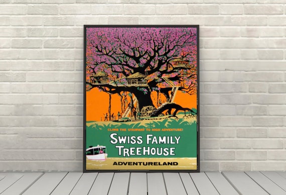 Swiss Family Tree House Poster Adventureland Poster Vintage | Etsy