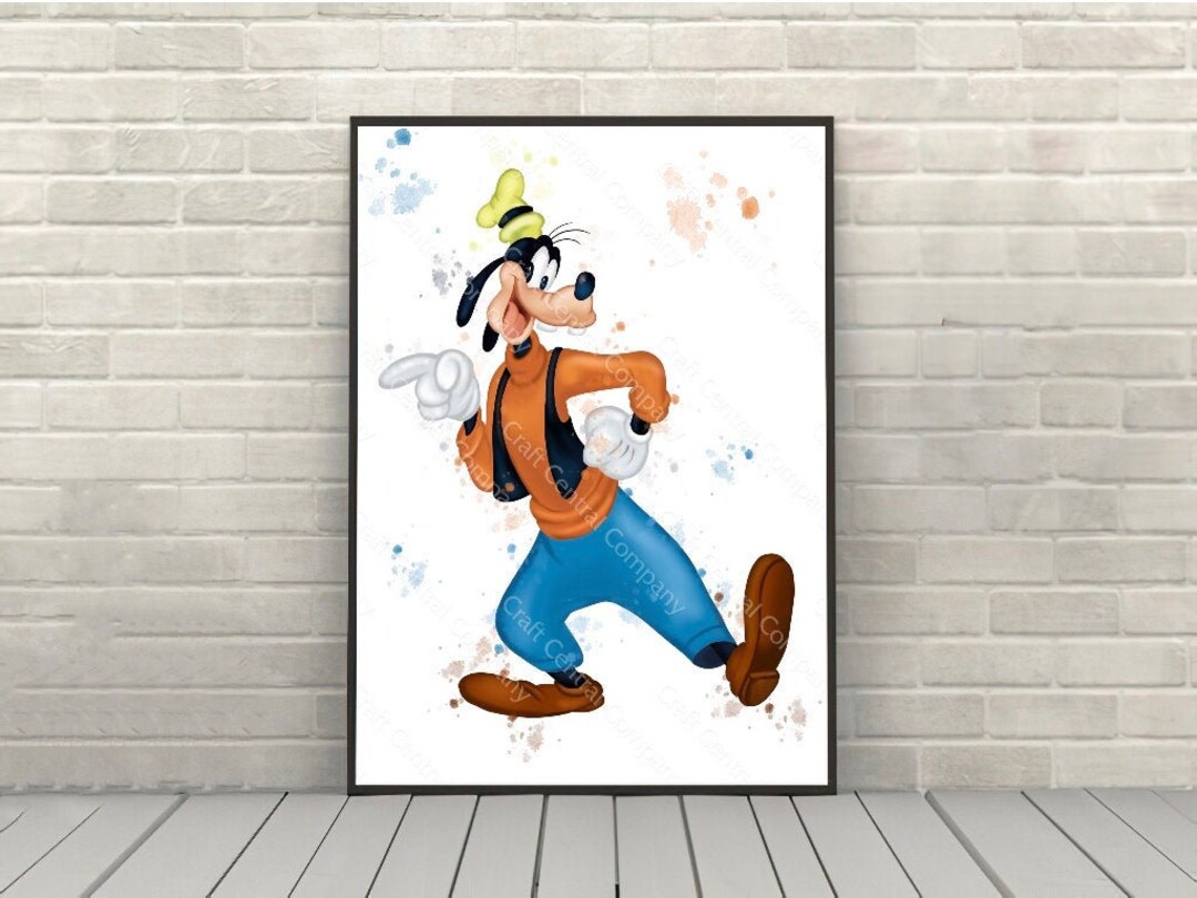 Goofy Poster Vintage Disney Movie Poster Disney Character Water Color ...