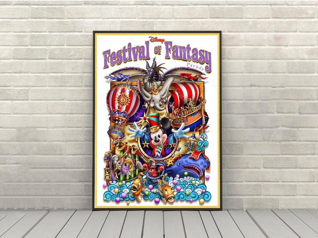 Festival of Fantasy Parade Poster Disney Attraction poster | Etsy