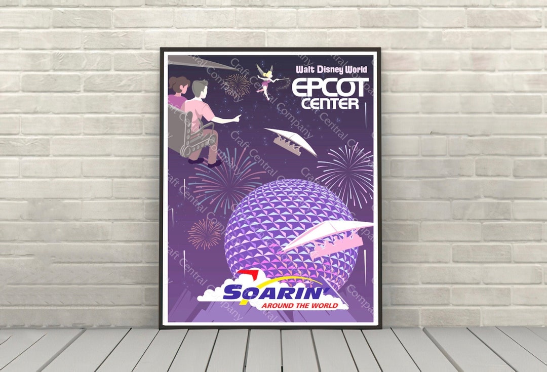Soarin Around the World Poster Epcot Poster Disney Attraction Poster ...