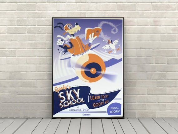 Goofy's Sky School Poster Disney Poster Disney Attraction - Etsy