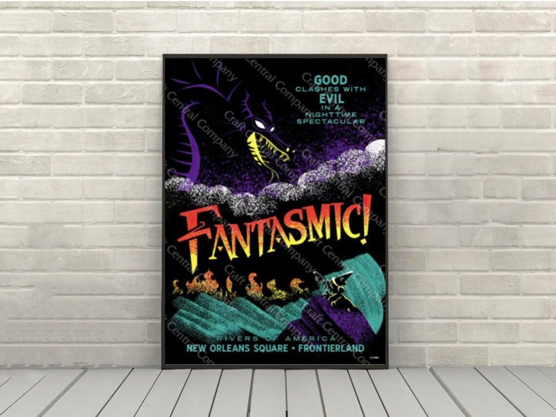 Fantasmic Poster New Orleans Square & Frontierland Firework Show Poster ...