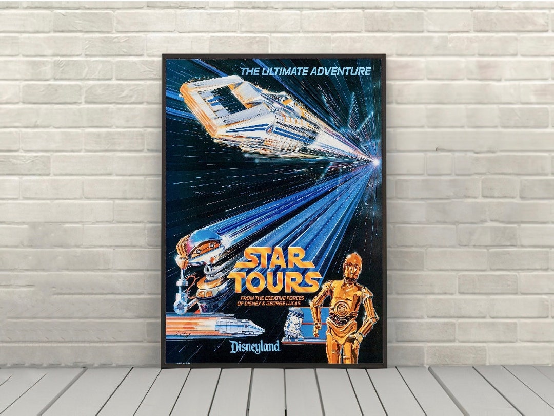 Star Tour Poster Disney Ride Poster Star Wars Poster Disney Attraction ...