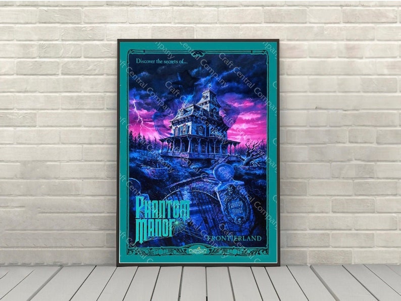 Phantom Manor Poster Frontierland Poster Haunted Mansion - Etsy