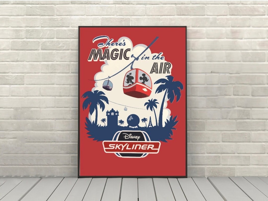 Disney Skyliner Poster Disney Attraction Poster Disney World Hollywood ...