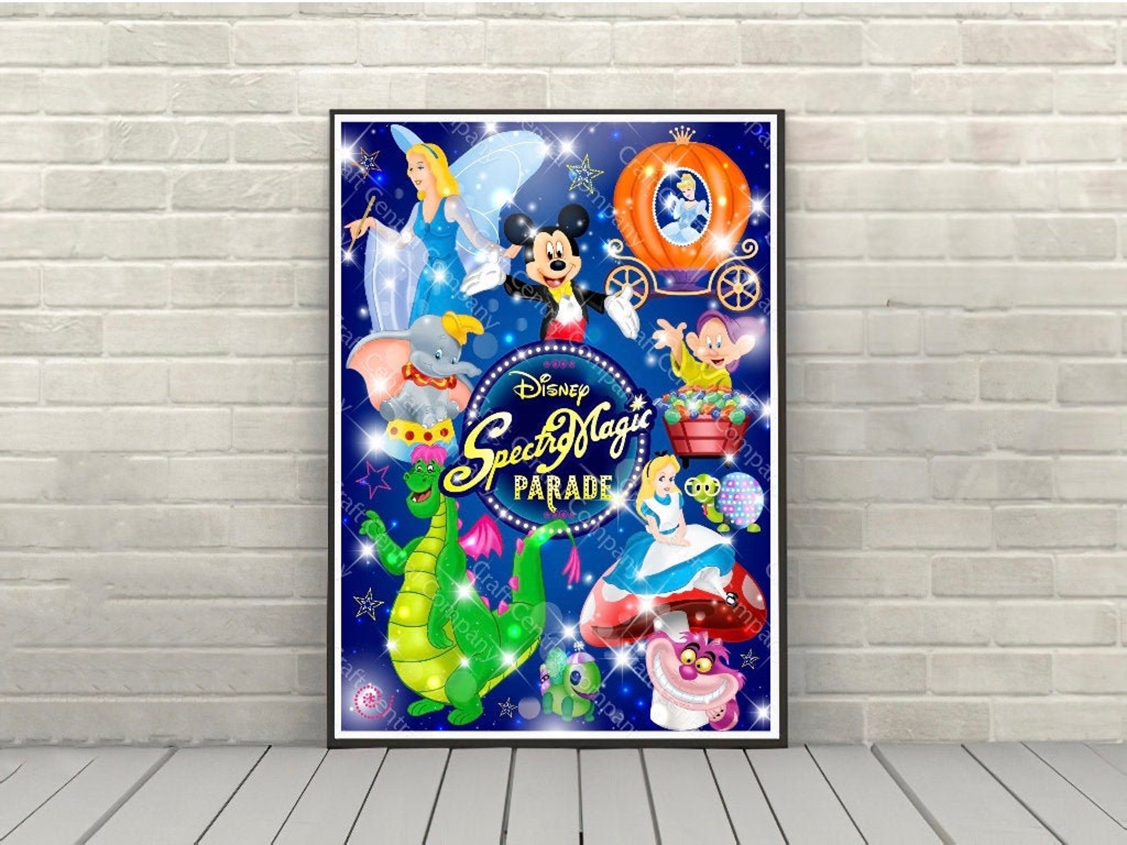 Disney Spectro Magic Parade Poster Disney Attraction Poster | Etsy