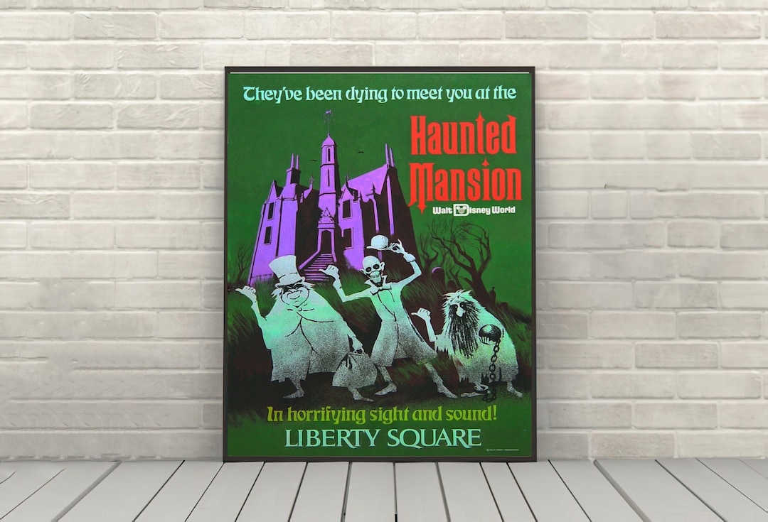 Haunted Mansion Poster Liberty Square Poster Disney Attraction Poster ...
