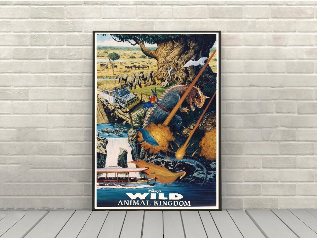 Wild Animal Kingdom Poster Disney Ride Poster Disney Attraction Poster ...