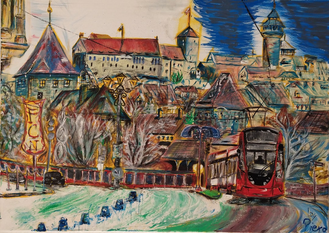 Handmade Oil Paintings on Canvas the City of Nuremberg - Etsy