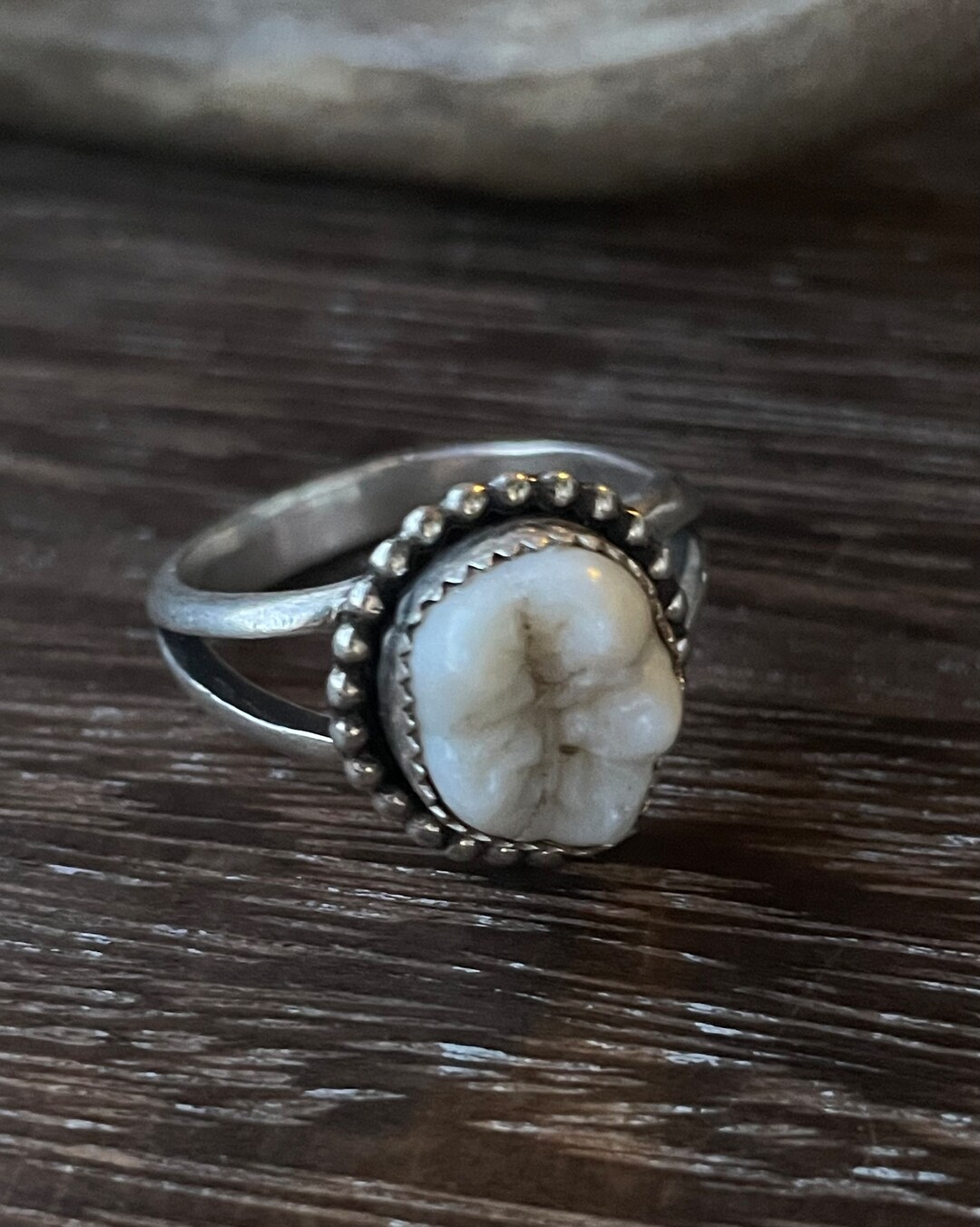 Sterling Silver Human Tooth Ring Size 10 - Etsy