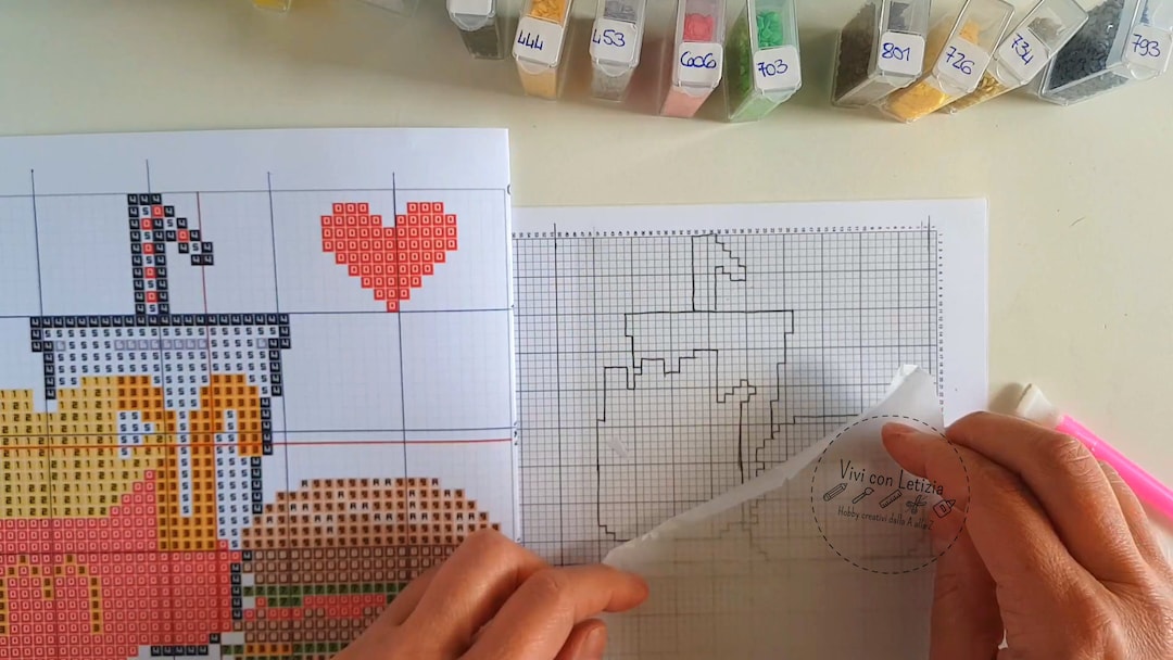 Blank Grids to Print for DIY Custom Diamond Painting With Cross Stitch ...