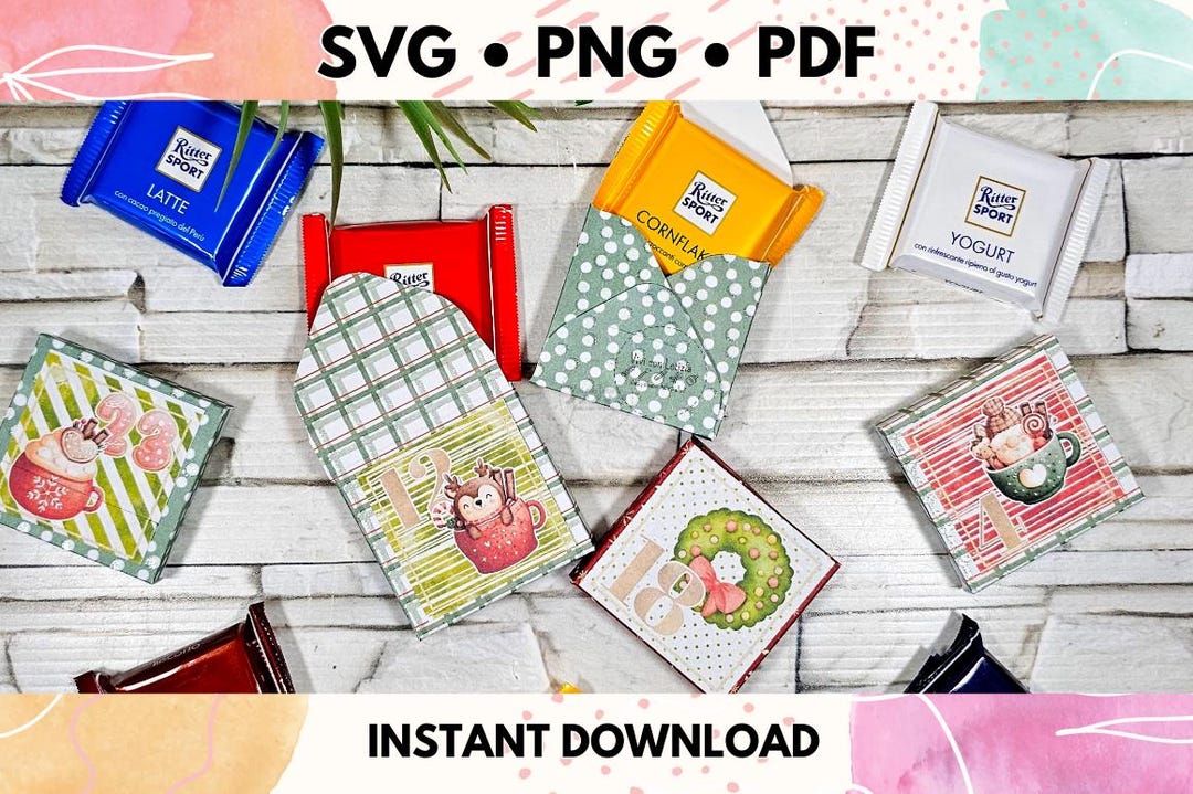 Ritter Sport Mini Advent Calendar, DIY Sachets, Digital Advent Calendar ...