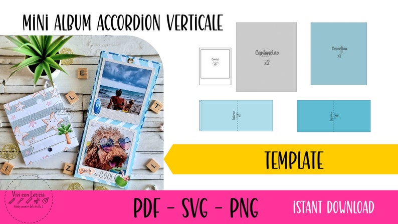 Cutting Files and Templates for Mini Album Type Polaroid - Etsy
