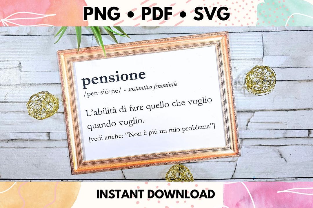 Pension Definition Funny Phrases | SVG • PNG • PDF File | Pension Gift ...