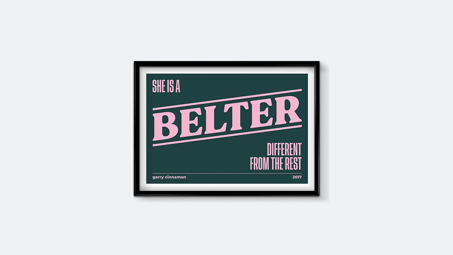 She is A Belter - Gerry Cinnamon Inspired Lyrics Art Print - Etsy UK