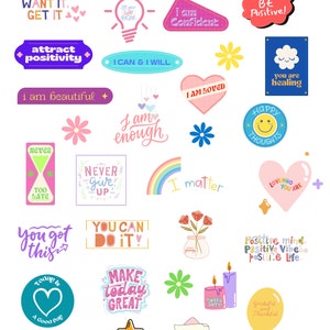 Stay Positive Digital Stickers - Etsy