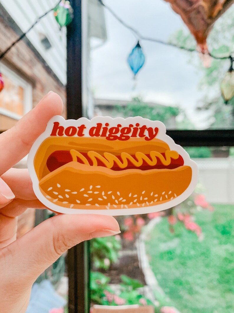 Hot Dog Sticker - Etsy