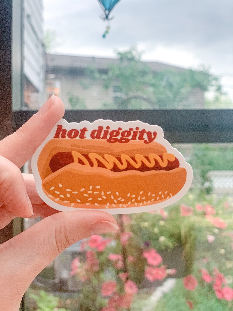 Hot Dog Sticker - Etsy