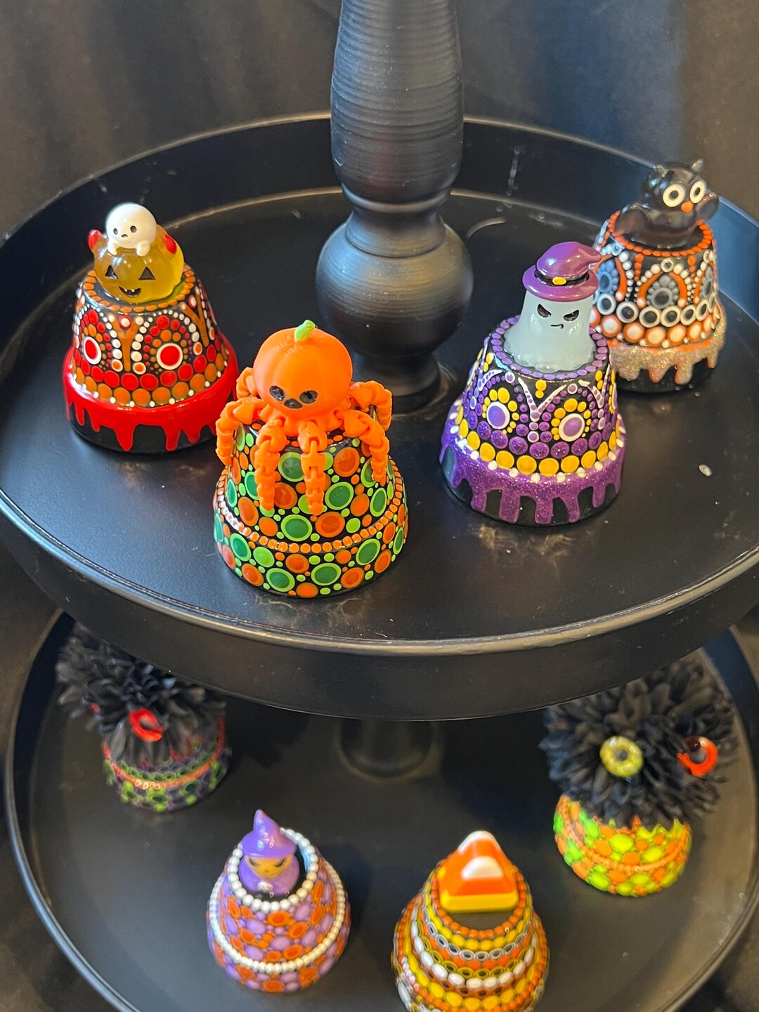 1.5 Inch Mini Terra Cotta Pot Handpainted/dotted With Halloween ...