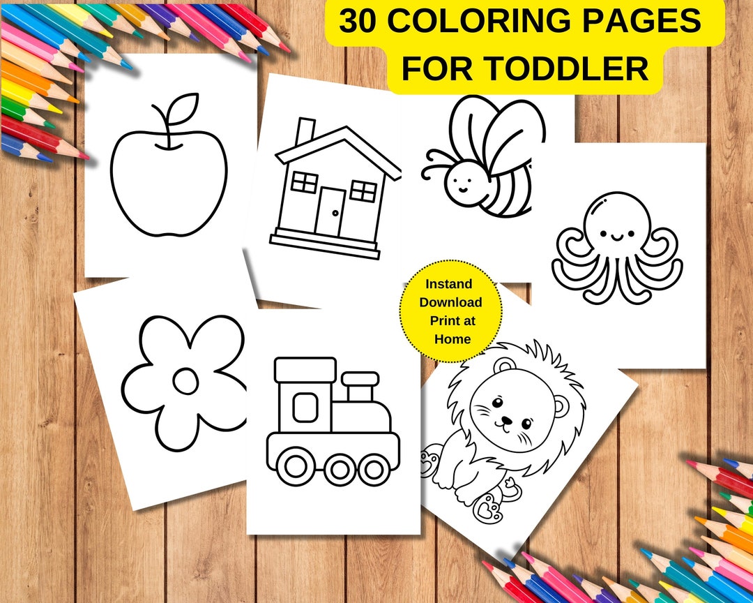 30 Printable Coloring Pages Perfect for Preschoolers, Toddlers,fun ...
