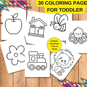 30 Printable Coloring Pages Perfect for Preschoolers - Etsy