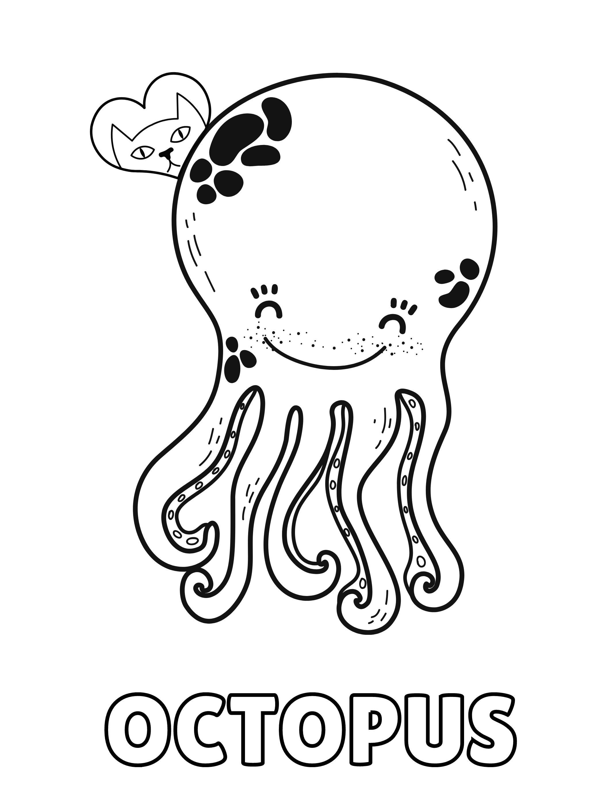 13 Fun Ocean Creatures Coloring Pages for Kids Printable - Etsy
