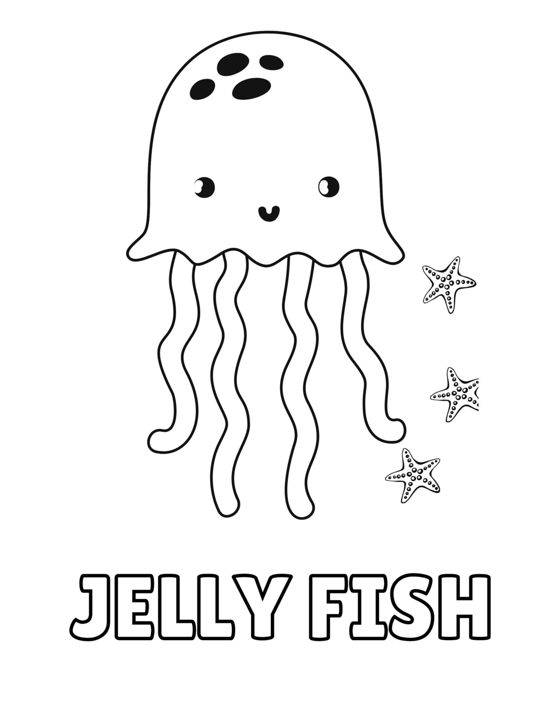 13 Fun Ocean Creatures Coloring Pages for Kids, Printable Page, Cute ...