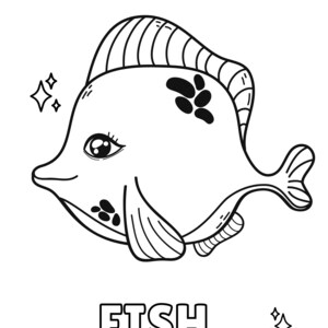 13 Fun Ocean Creatures Coloring Pages for Kids, Printable Page, Cute ...