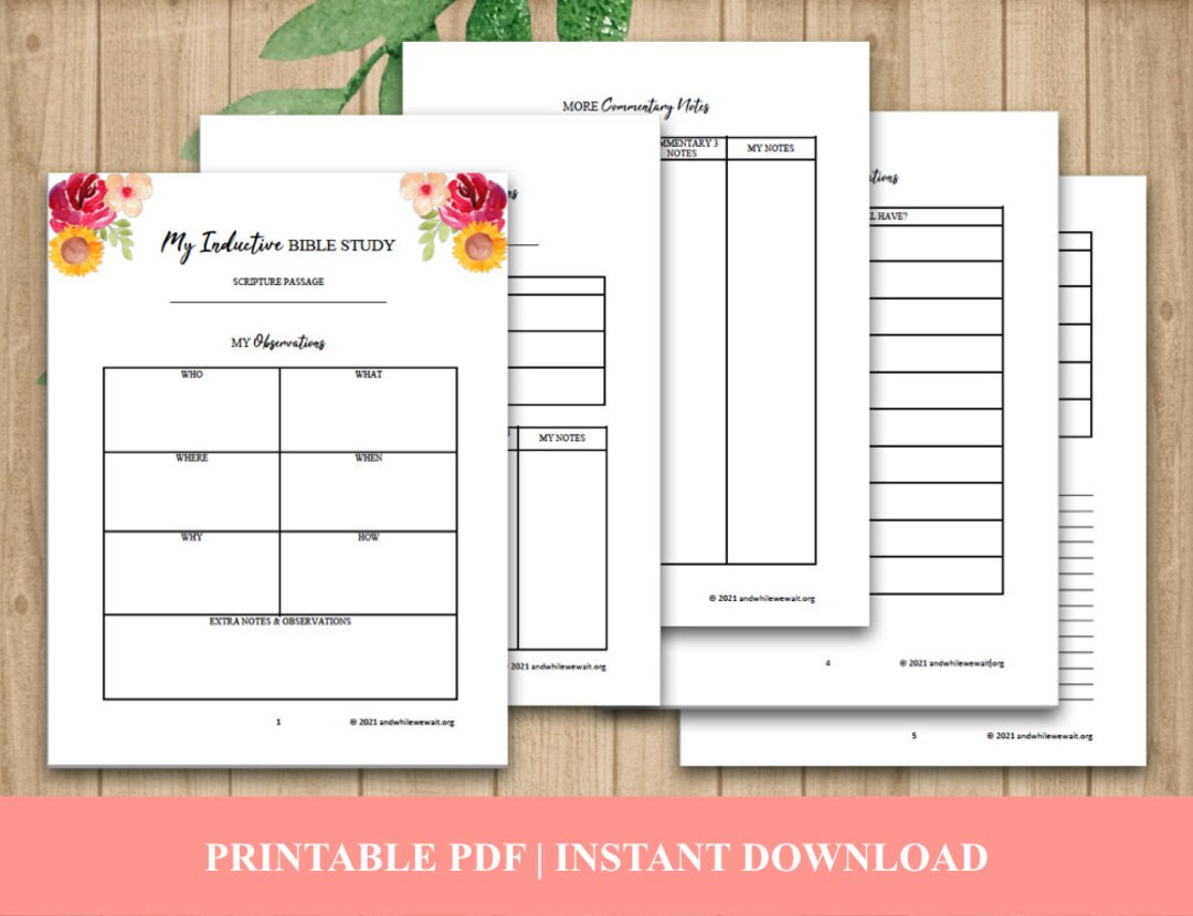 My Inductive Bible Study Digital Download - Etsy