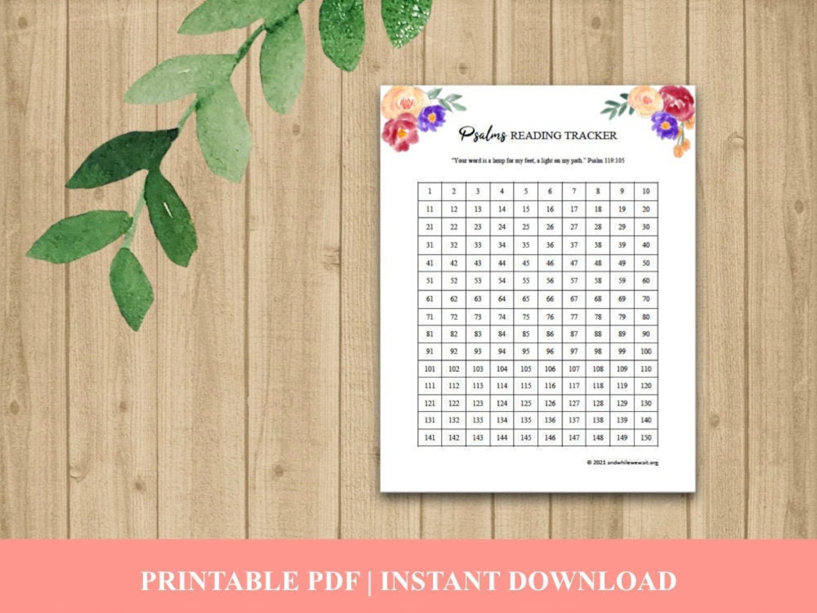 Psalms Reading Tracker Digital Download - Etsy