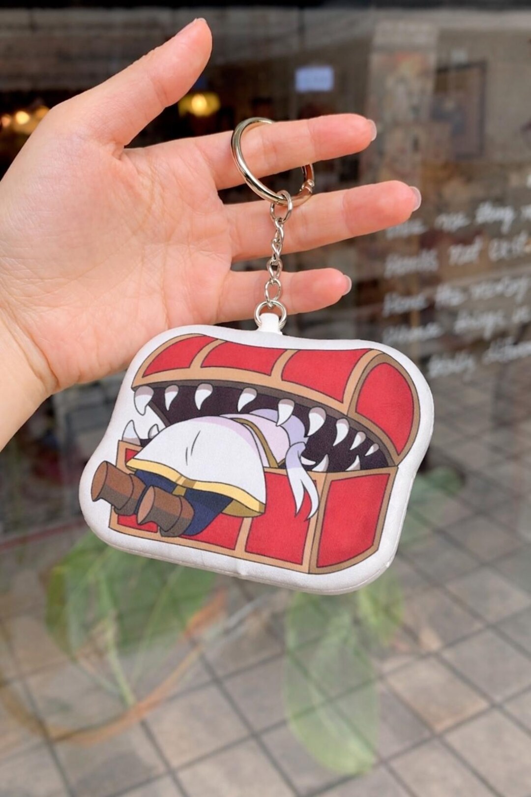 Frieren Mimic Treasure Chest Plush Keychain | Monster Mouth Mini Plush ...