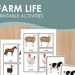 Farm Animal Printable Unit, Preschool Printable, Kindergarten Printable ...