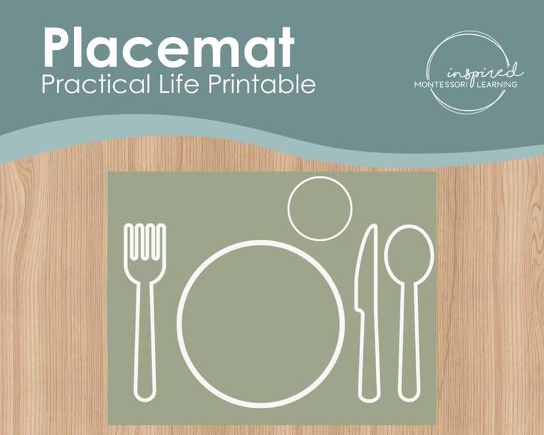 Placemat Printable - Practical Life - Montessori - Independent Children ...