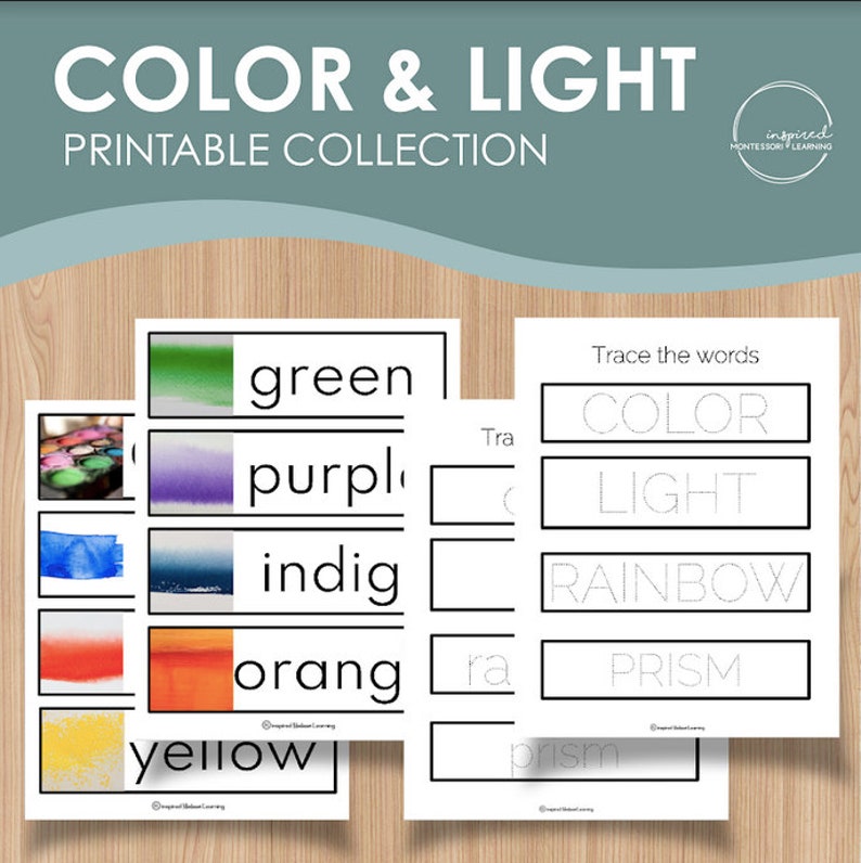 Color and Light Printable Packet, Color Wheel, Kids Art Lesson ...