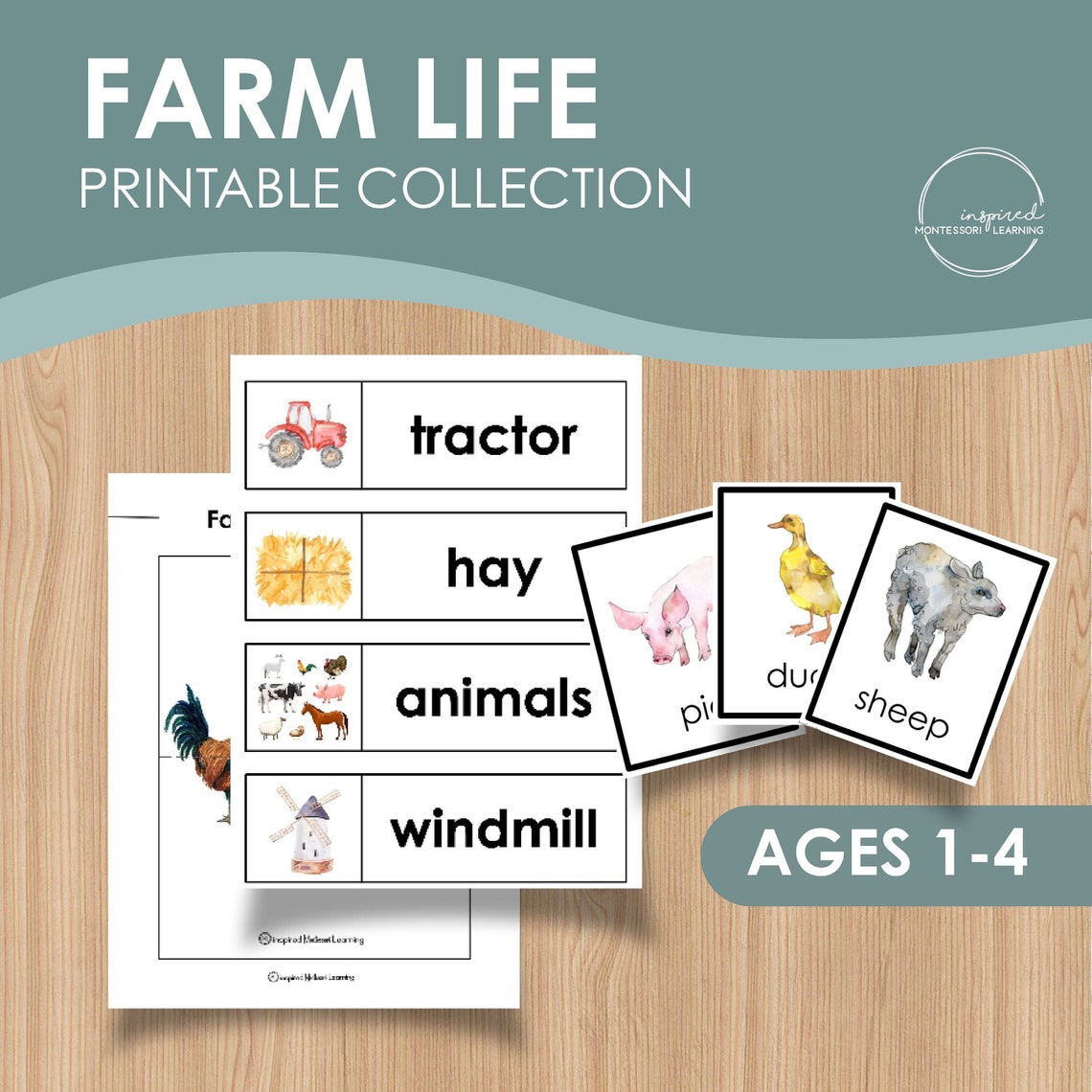 Farm Life Printable Activity, Preschool Printable, Montessori Printable ...