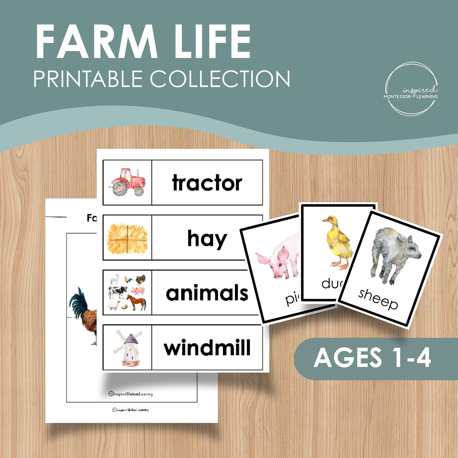Farm Life Printable Activity, Preschool Printable, Montessori Printable ...