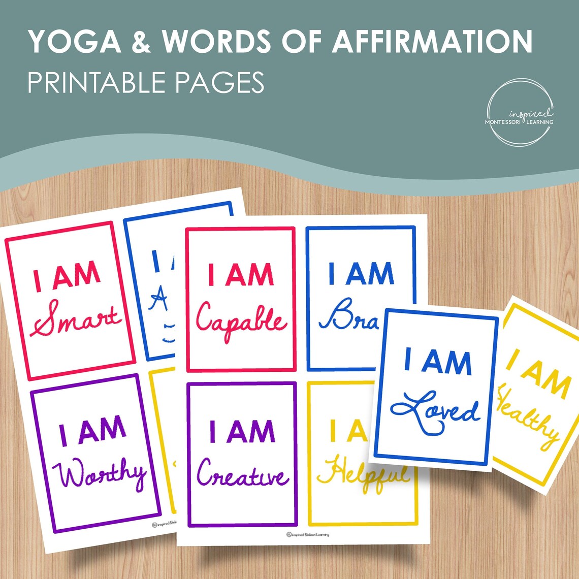 Yoga and Words of Affirmation Cards for Kids Yoga Poses - Etsy